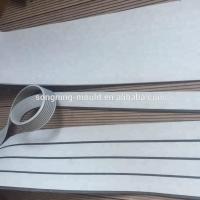 China Synthetic Teak Boat Rubber Floor Deck 190mm x 5mm Anti-Slip Marine Flooring for sale