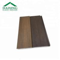 China Easy Installation Grey WPC Wall Panel for PVC/WPC Waterproof Facade Covering Panels for sale