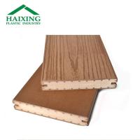 China 140mm x 25mm Recycled Plastic Lumber Decking Boards Outdoor WPC Flooring Plank 12ft 16ft 20ft for sale