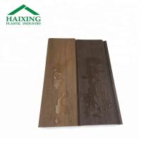 China WPC Wall Panel Water Resistant Wood Plastic Composite Exterior 3D Plastic Wall Panels for sale
