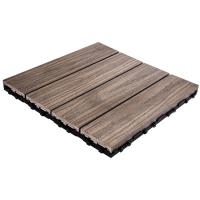China Embossed PVC WPC Deck Tiles 300x300x23mm Outdoor Garden Flooring Easy Interlock Installation for sale