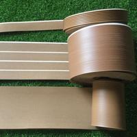 China Teak Timber-Like PVC Yacht Floor Decking 190mm Width 5mm Thickness for Playground Equipment for sale