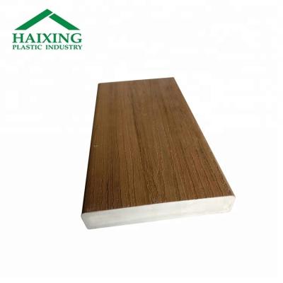 China 20ft Wood PVC WPC Composite Plastic Lumber Vinyl Plank Deck Flooring Outdoor 140mmx25mm CE SGS ISO Approved for sale