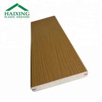 China 4m Length Wood Texture WPC Balcony Floor Covering 140mmx25mm Outdoor Composite Decking for sale