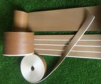 China Synthetic Teak PVC Boat Decking 190mm x 5mm Waterproof Marine Flooring for sale