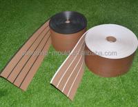 China Synthetic Teak PVC Boat Decking 190mm x 5mm Waterproof Marine Flooring for sale