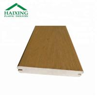 China 4m Length Wood Texture WPC Balcony Floor Covering 140mmx25mm Outdoor Composite Decking for sale