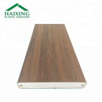 China 4m Length Wood Texture WPC Balcony Floor Covering 140mmx25mm Outdoor Composite Decking for sale