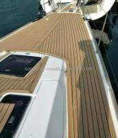 China Synthetic Teak PVC Boat Decking 190mm x 5mm Waterproof Marine Flooring for sale