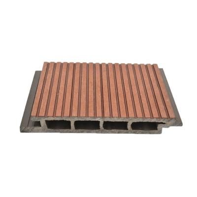 China Exterior Decorative Wood and Plastic Composite WPC Wall Siding with Click Installation for sale