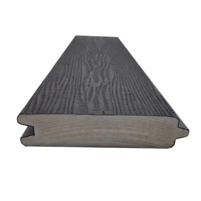 China Outdoor Anti-Slip WPC Decking 140mm x 25mm Interlocking PVC ASA Co-Extrusion for sale