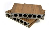 China Outdoor Anti-Slip WPC Decking 140mm x 25mm Interlocking PVC ASA Co-Extrusion for sale