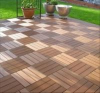 China Outdoor PVC Anti-Slip DIY Path Decking Floor 300mm x 300mm Interlock Profile for sale