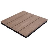 China 300x300mm Square Bathroom Deck Tile Wood Plastic Composite Anti-Slip Waterproof PVC Interlock Decking for sale