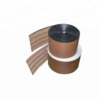 China Anti UV PVC Rubber Teak Boat Deck 190mm x 5mm x 25m Roll for Marine Vessels for sale