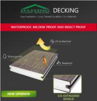 China Haixing PVC Foam Decking 140mm x 25mm ASA Co-extrusion Anti UV No Crack for Outdoor Indoor for sale