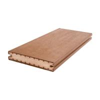 China Brown Covered Elastic Plastic and PVC Core Inside Garden Solid Grooved Composite Flooring for Outdoor Balcony for sale