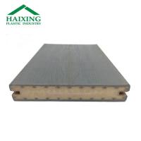 China Brown Covered Elastic Plastic and PVC Core Inside Garden Solid Grooved Composite Flooring for Outdoor Balcony for sale