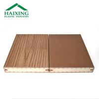 China Brown Covered Elastic Plastic and PVC Core Inside Garden Solid Grooved Composite Flooring for Outdoor Balcony for sale