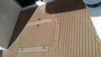 China WPC Yacht Deck 19cm x 25m Teak Wood Texture Outdoor Flooring 5mm Thick for sale