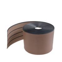 China PVC Synthetic Teak Decking Mat 5mm x 190mm x 25m for Boat Yacht Flooring for sale