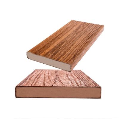 China PVC WPC Outdoor Decking 140x25mm UV Resistant Wood Plastic Composite Flooring for sale