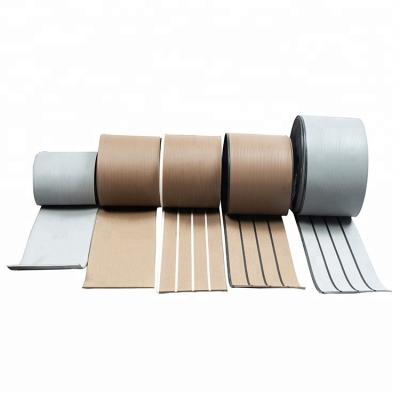 China PVC Marine Boat Flooring Decking Sheet 5mm Thick 19cm Wide 25m Long Anti-slip Waterproof for sale