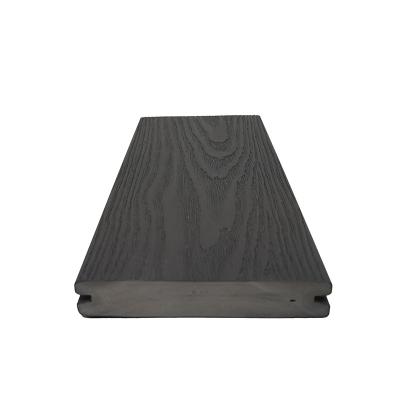 China Wood Grains Optional 140mm*25mm Stylish Grooved Solid Decking for Trendy Homes for sale