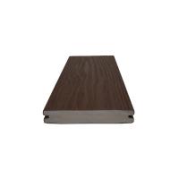 China Foamed PVC Co-extruded Decking 140mm x 25mm with ASA Coating Anti UV Slip Resistant for sale