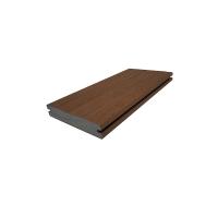 China Foamed PVC Co-extruded Decking 140mm x 25mm with ASA Coating Anti UV Slip Resistant for sale