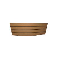 China Anti-Skid PVC Ship Decking Floor 190mm x 5mm ASA Surface Teak Grey for Boat Yacht for sale
