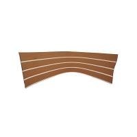 China Anti-Skid PVC Ship Decking Floor 190mm x 5mm ASA Surface Teak Grey for Boat Yacht for sale