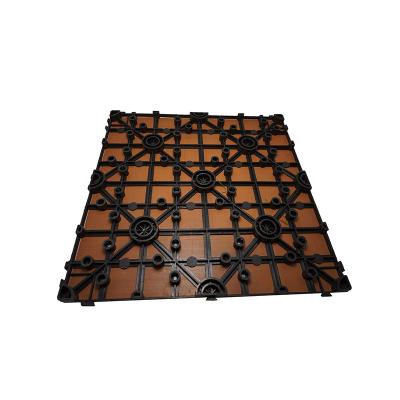 China Coextrusion Foam PVC Decking 300x300mm for Sauna Spa Flooring Wood Grain Embossing for sale