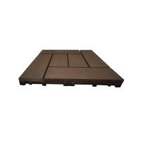 China Wood Grain Texture Sauna Decking 300mm x 300mm x 23mm Matt Finish Foam PVC Decking for sale