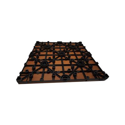 China Foamed PVC Decking 300x300x23mm ASA Coating Wood Grain Embossing for Yacht Dock for sale