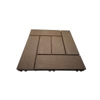 China Foamed PVC Decking 300x300x23mm ASA Coating Wood Grain Embossing for Yacht Dock for sale