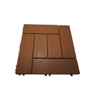China Foamed PVC Decking 300x300x23mm ASA Coating Wood Grain Embossing for Yacht Dock for sale