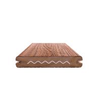 China PVC Aluminum Decking 140mm x 25mm Wood Grain Finish Customizable Length 3.6m 6m for sale