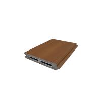 China PVC Aluminum Decking 140mm x 25mm Wood Grain Finish Customizable Length 3.6m 6m for sale