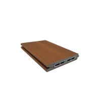 China PVC Aluminum Decking 140mm x 25mm Wood Grain Finish Customizable Length 3.6m 6m for sale