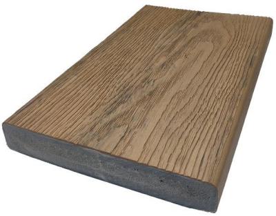 China Eco Friendly PVC Wood Plastic Composite Decking 140x23mm Realistic Wood Look for sale