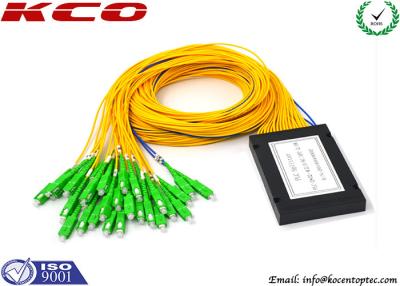 China LC APC Connector PLC Fiber Optic Splitter Module 2x32 2:32 Corning Fiber ABS Box Type for sale