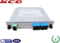 China 1 To 4 Fiber Optic Splitter , 19 Inch PLC Splitter Module LGX Mental Box for sale