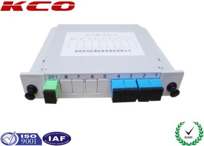 China 1 To 4 Fiber Optic Splitter , 19 Inch PLC Splitter Module LGX Mental Box for sale