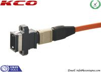 China Plastic MPO Adapter and MPO Coupler with Up to Down Keyway and 0.3dB Low Insertion Loss for sale