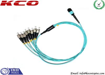 China FTTA OM3 3.0mm Fiber Optic MPO MTP Patch Cord To 8fibers FC UPC / MPO MTP Fiber Trunk Cable for sale