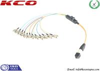 China 12 Fibers Single Mode LSZH MPO to FC Fanout Patch Cable and MTP to FC Patch Cord for Active Device Termination for sale