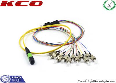 China 100G MPO to FC Fanout Patch Cable / MTP to FC Patch Cord to 12fibers Active Device Termination for sale