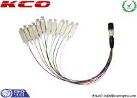 China MTP to SC Fiber Optic Breakout Cable / QSFP Breakout Cable MPO to SC 12 Fan Out Patch Cord for sale
