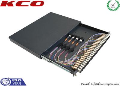 China MTP MPO Fiber Optic High-density Patch Panel 1U 72cores 96cores 144cores for sale